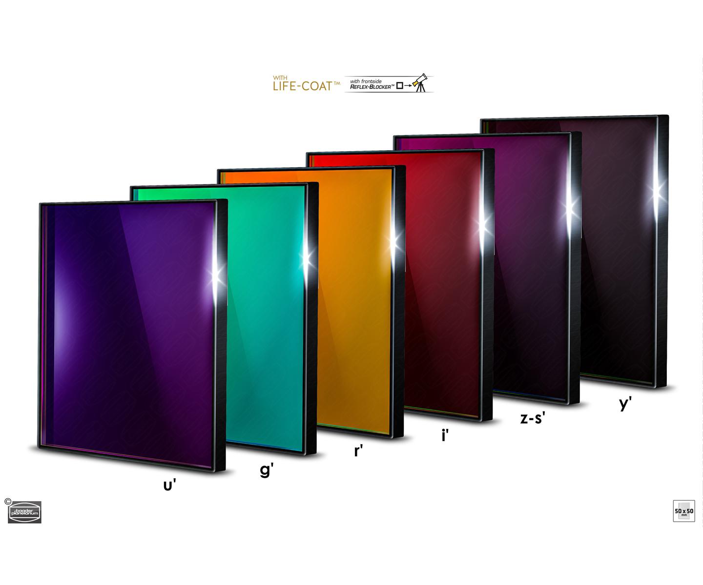 Teleskop-Express: Baader SLOAN/SDSS (ugriz´) Filter Set 50x50 mm ...